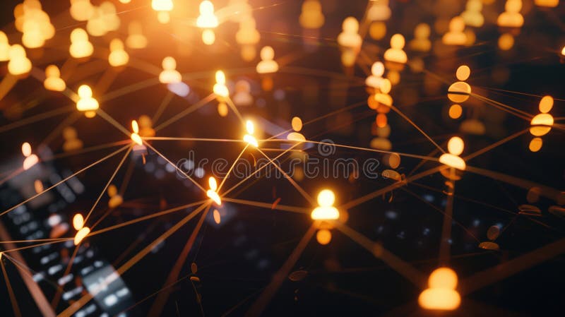 Digital Network Connection and Social Media Interaction Concept Stock ...