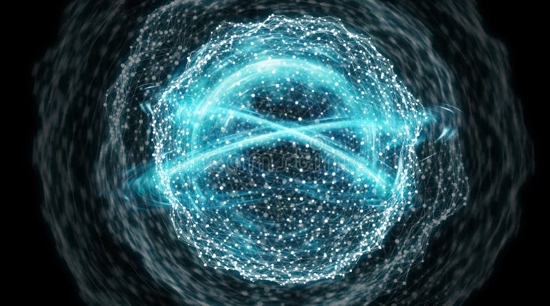 Digital Network Connection Sphere Interface 3D Rendering Stock ...