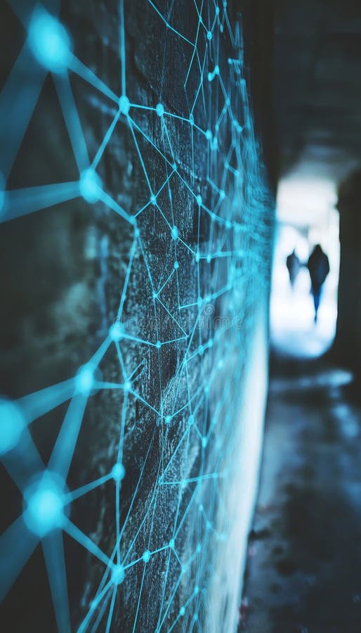 Digital Network Connections, Abstract Technology Background with ...