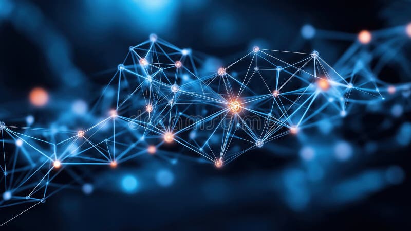 Digital Network Connections Create Dynamic Visual Representation Stock ...