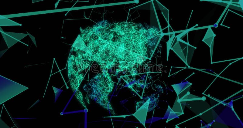 Digital Network Connections Forming Globe, Representing Global ...