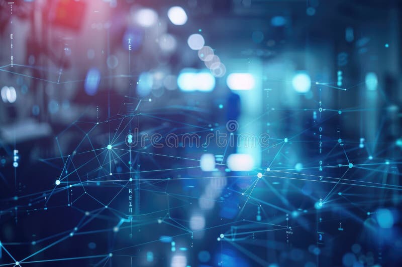 Digital Network Connections Stock Illustration - Illustration of ...