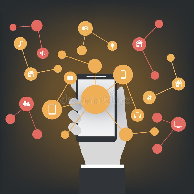 Shared Services Vector Outline Icon Design Illustration. Cloud ...