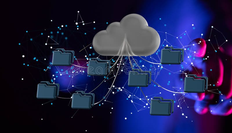 Digital Network and Data Concept Stock Illustration - Illustration of ...