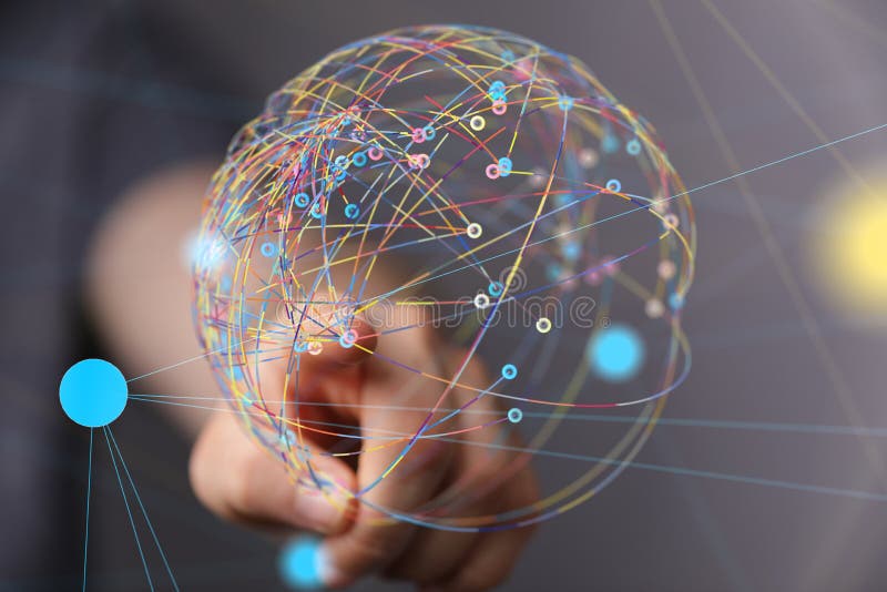 Digital Network and Data Concept Stock Illustration - Illustration of ...