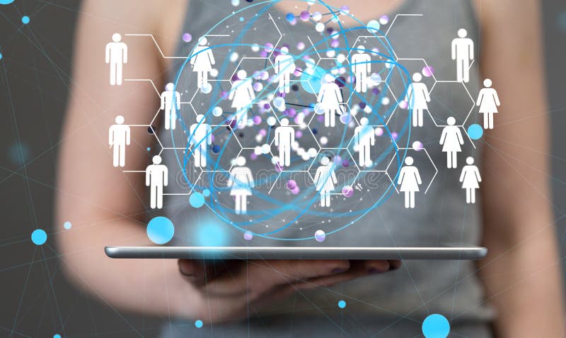 Digital Network and Data Concept. Stock Image - Image of communicate ...