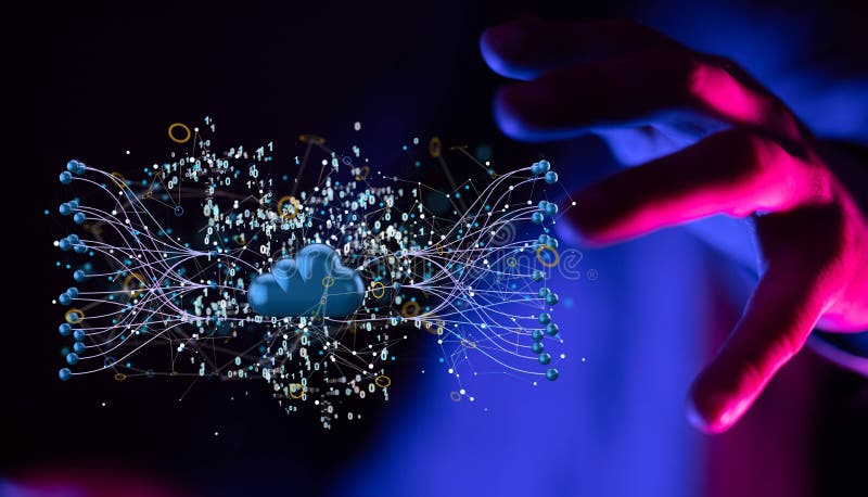 Digital Network and Data Concept Stock Illustration - Illustration of ...