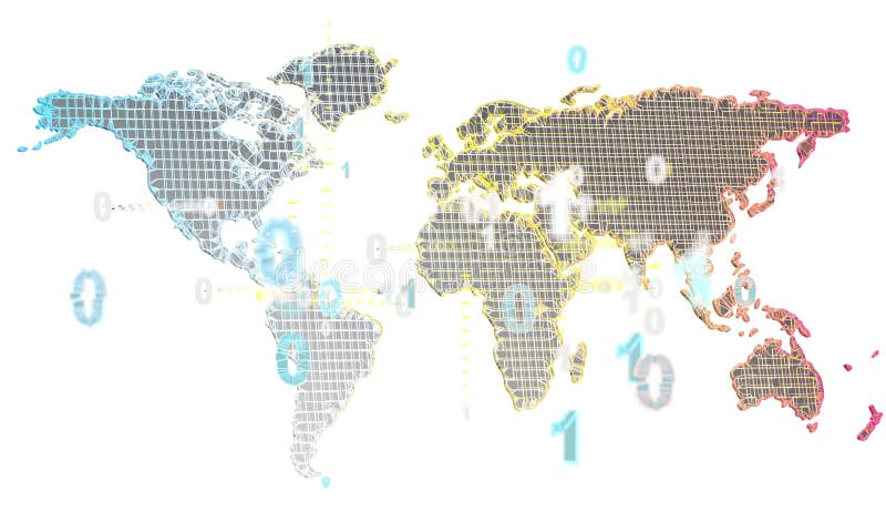 A Digital Network and Data Concept World Stock Photo - Image of ...