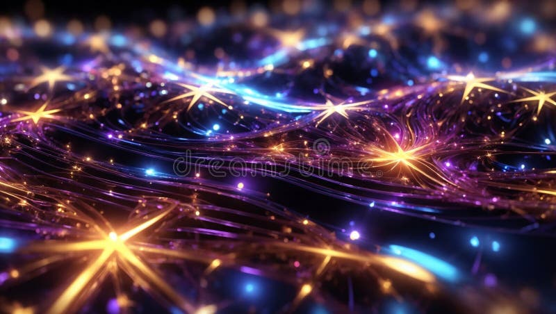 A Digital Network of Data and Information, Flowing through a Virtual World. Stock Illustration ...