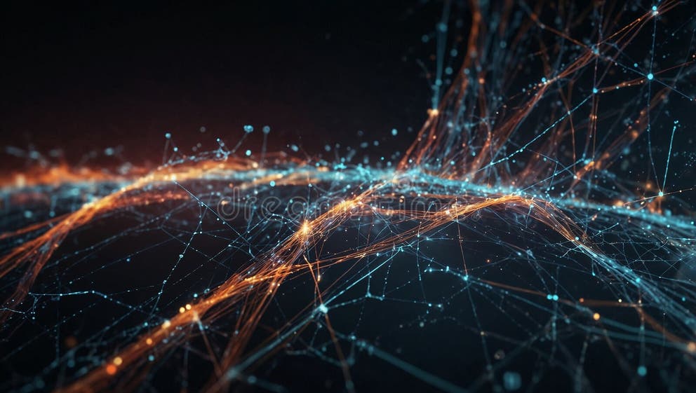 A Digital Network of Data and Information, Flowing through a Virtual World, Creating a Complex ...