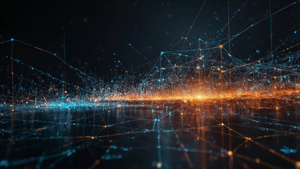 A Digital Network of Data and Information, Flowing through a Virtual World, Creating a Complex ...