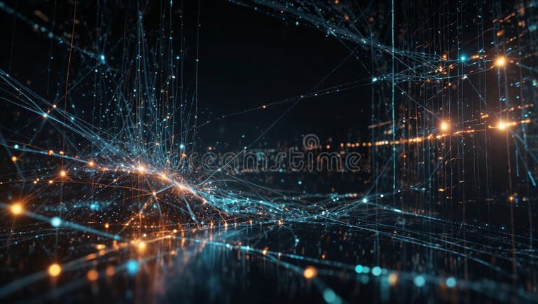 A Digital Network of Data and Information, Flowing through a Virtual World, Creating a Complex ...