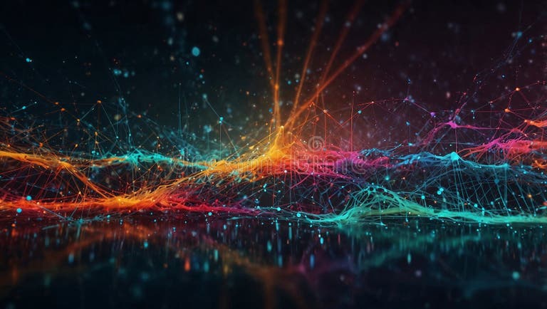 A Digital Network of Data and Information, Flowing through a Virtual World, Creating a Complex ...