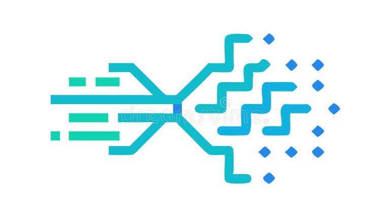 Digital Network Expansion, Complex Data Pathways, Vector Design ...