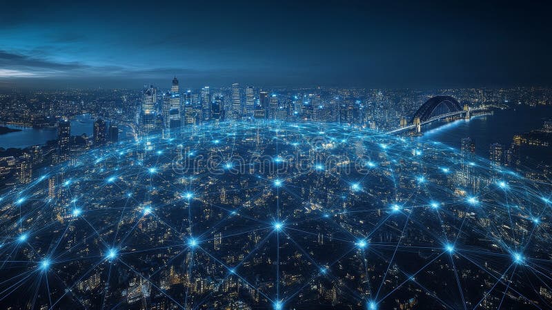 A Digital Network Integrating Sydney Harbour Bridge Represents the ...