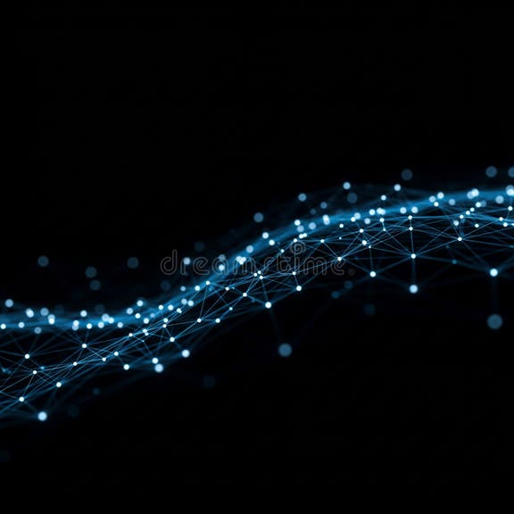 A Digital Network of Interconnected Blue Nodes and Lines, Resembling a ...