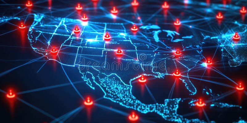 Digital Network Interconnectivity Stock Photo - Image of network ...