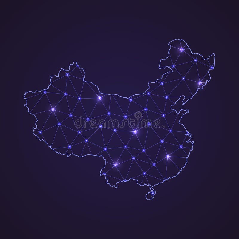 China Abstract Map, Hand Drawn Illustration Stock Illustration ...