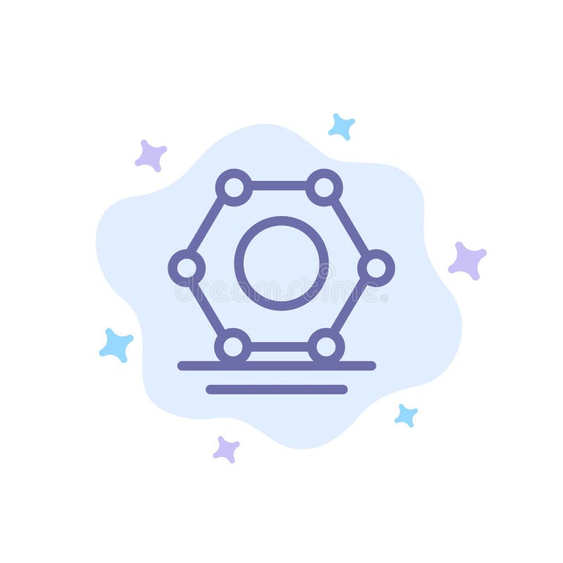 Digital, Network, Super Connected Blue Icon on Abstract Cloud ...