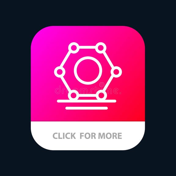 Digital, Network, Super Connected Mobile App Button. Android and IOS ...