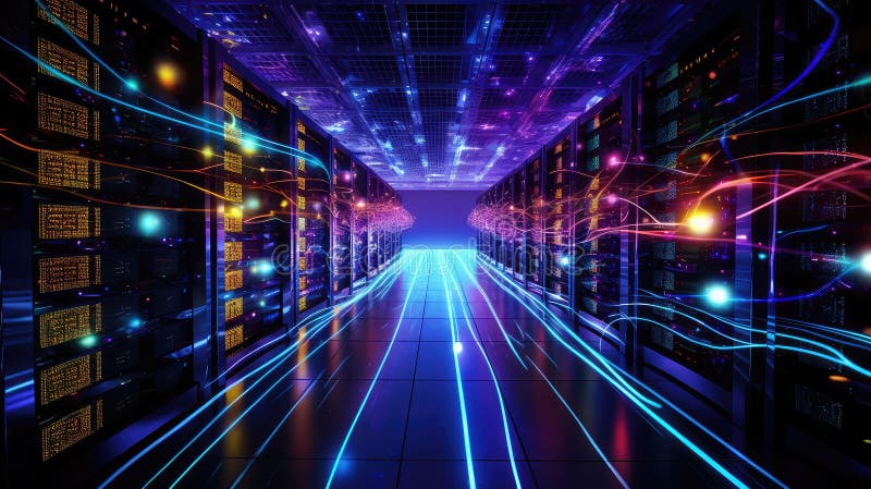 Digital Network Technology Background Stock Illustration - Illustration ...