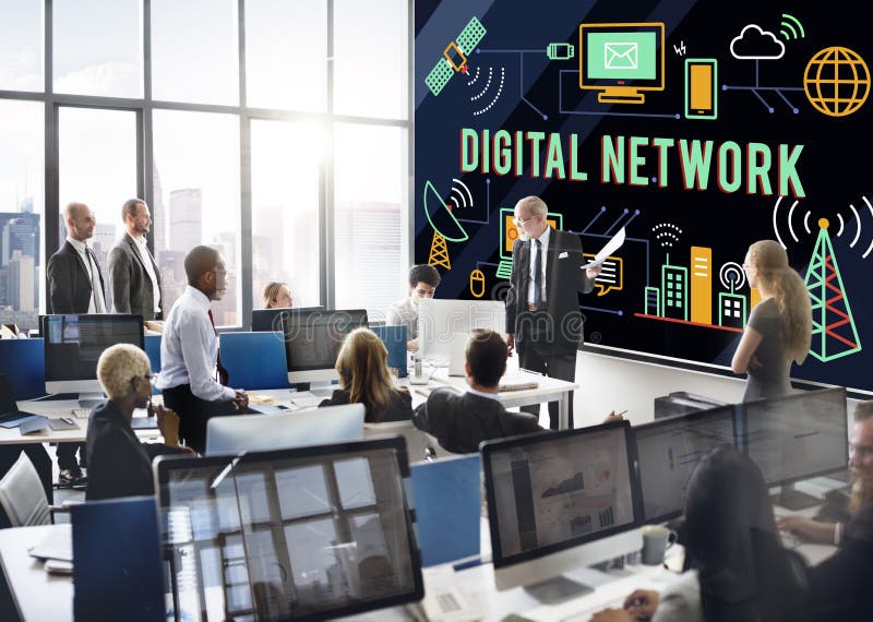 Digital Network Technology Online Connection Concept Stock Image ...