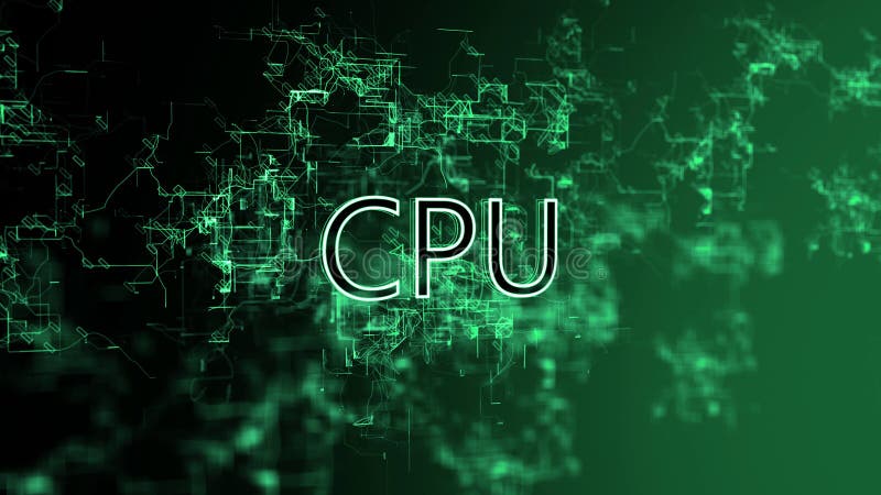 The Digital Network. Text CPU Stock Illustration - Illustration of ...