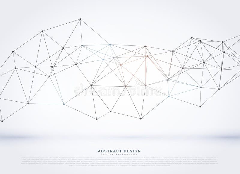 Modern Wireframe Network Background in Digital Style Stock Vector ...