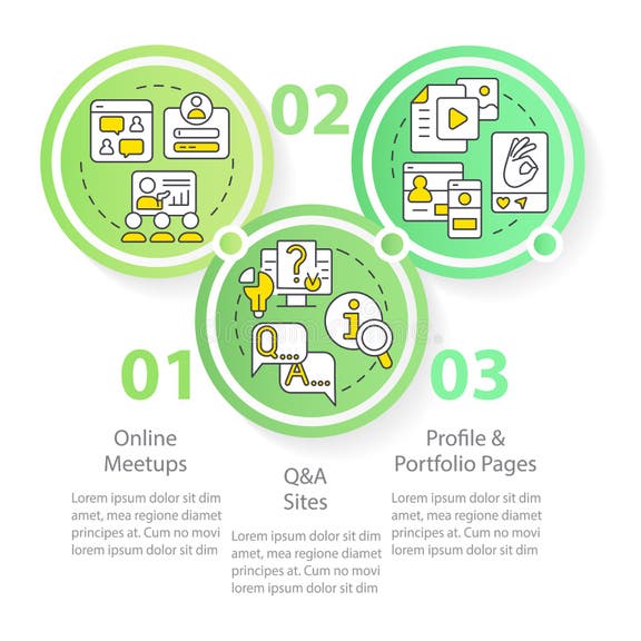 Digital Networking Circle Infographic Template Stock Vector ...