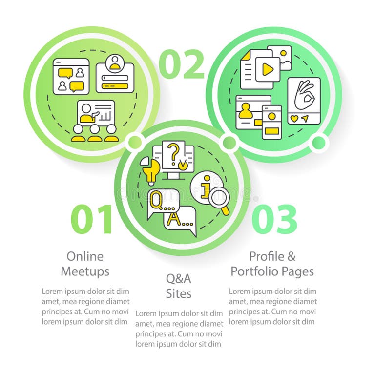 Digital Networking Circle Infographic Template Stock Vector ...