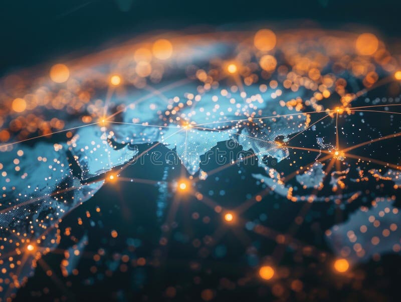 Digital Networking Connectivity Stock Image - Image of electronic ...