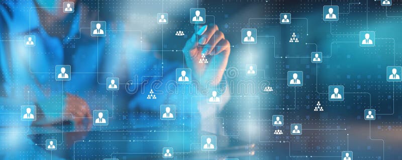 Digital Networking and Team Collaboration in Virtual Systems Stock ...