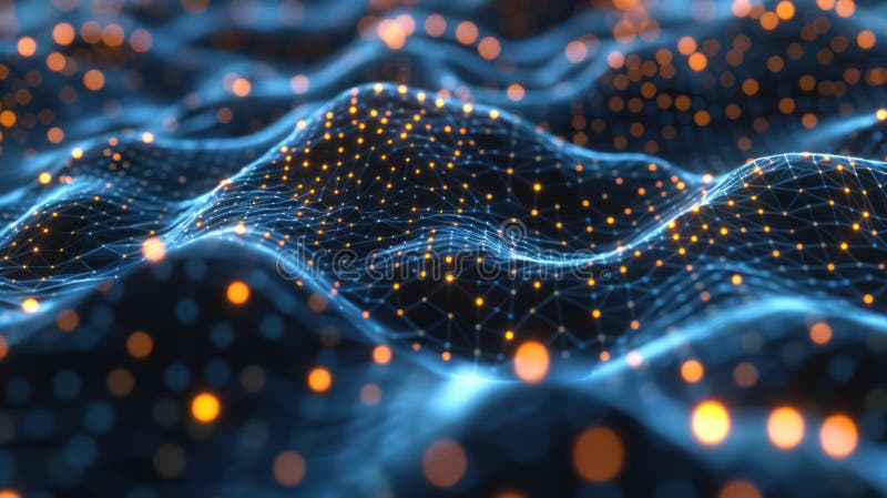 Digital Neural Network Abstract Representation Generative Ai Stock Illustration