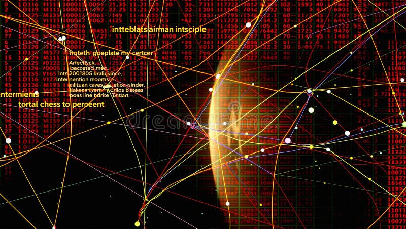 Digital Neural Network Data Analysis Stock Image Image Of Cyberpunk Programming 346705397