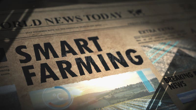 Digital Newspaper with Smart Farming and Agritech Articles Stock ...