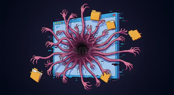 Digital Abyss stock illustration. Illustration of artificial - 372914432