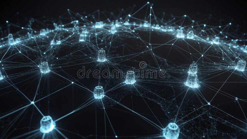 Digital Nodes Connected by Lines Representing a Global Network Stock ...