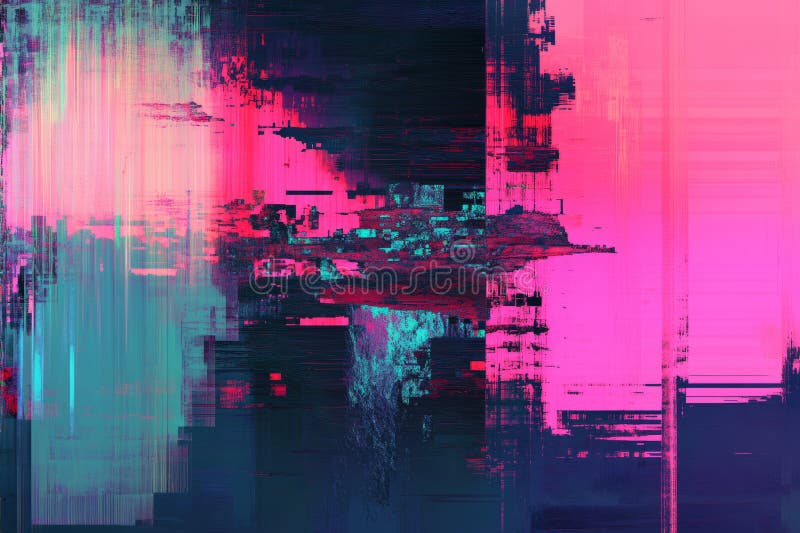 A Digital Noise Background with Glitch Effects, RGB Distortions, and ...