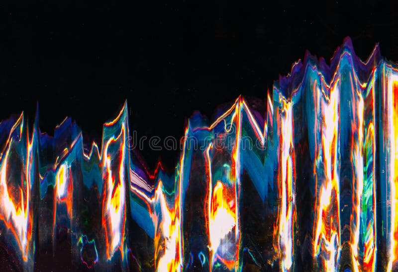 Digital Noise Ice Fire Design Glitch Distortion Stock Image - Image of ...