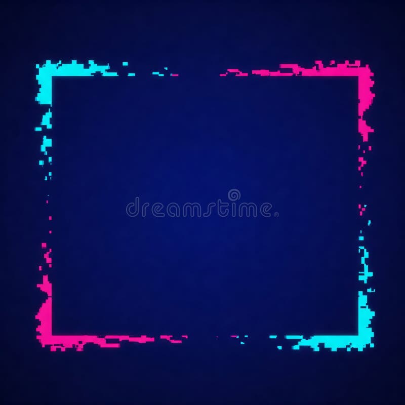 Digital Noise-Inspired Frame Stock Illustration - Illustration of tech ...