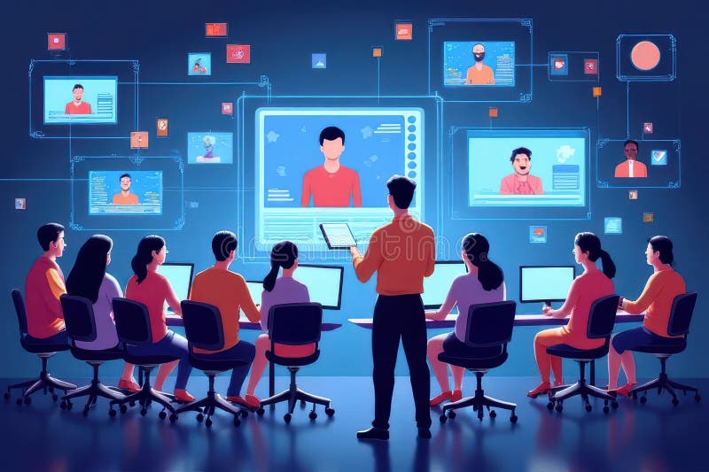 Digital Nonprofit Event Hosting Platform Stock Illustration ...