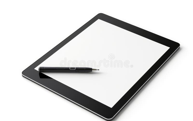 Digital Note Taking Snapshot on White Background Stock Illustration ...