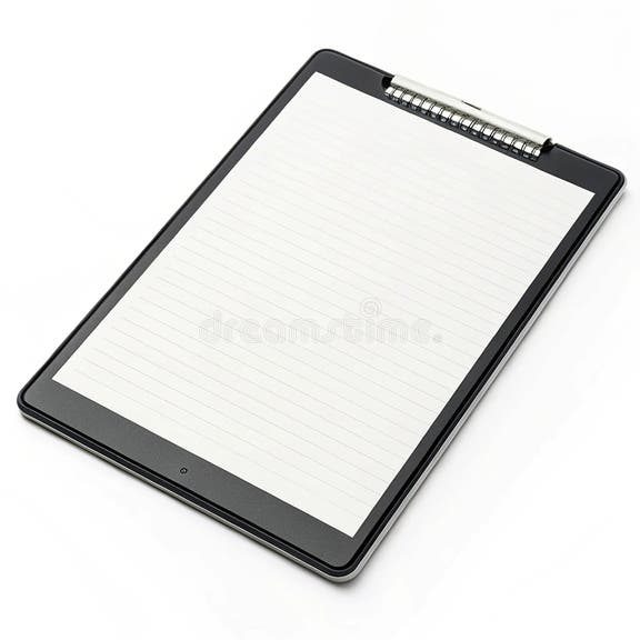 Digital Notepad Device Isolated on White Background Stock Illustration ...