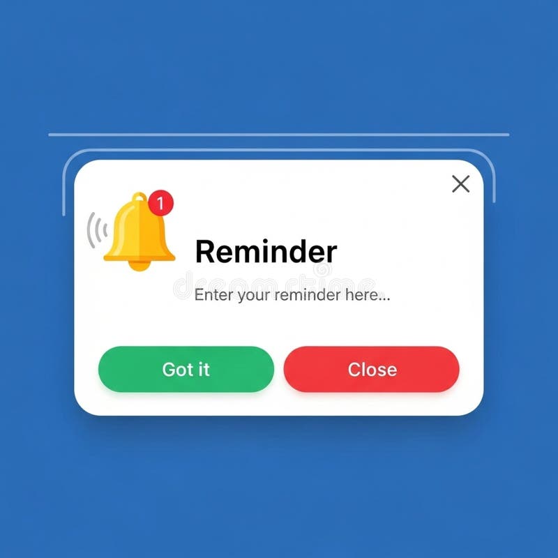 Reminder Text Alert Message Stock Illustrations – 4,779 Reminder Text ...