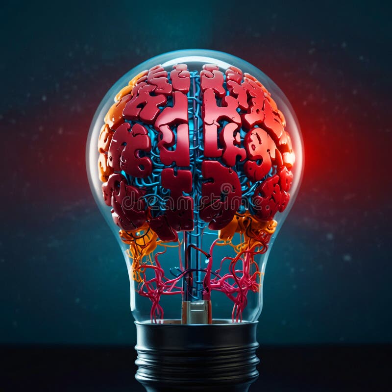 Digital Notion of Artificial Intelligence: Abstract Brains Inside Light ...