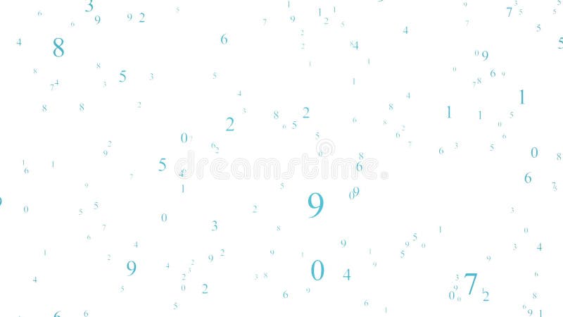 Digital Number Background. Wiggle Number and White Digits Moving on ...