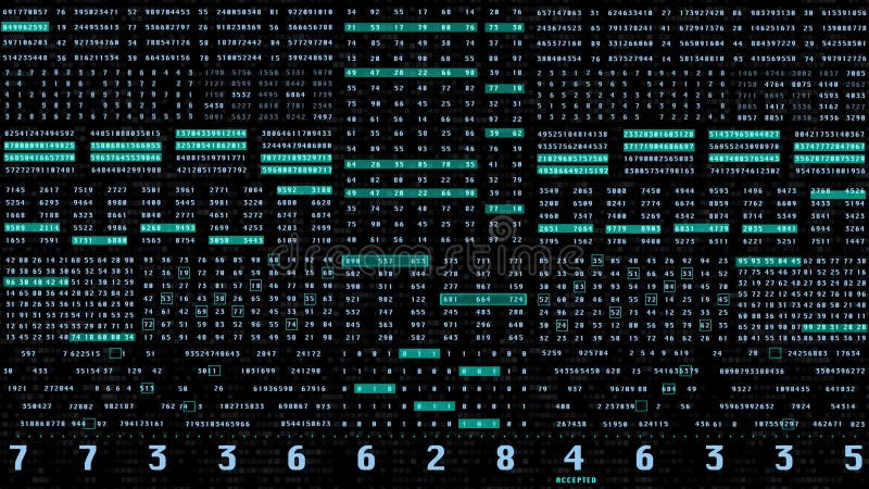 Digital Futuristic Data Sampling Running Statistic Code Counting Algorithm System Ui Virtual