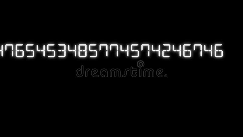 Digital Number 1 Line Random Number 7 Segment Background Motion ...