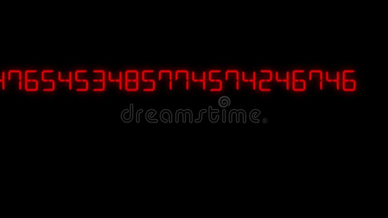 Digital Number 1 Line Random Number 7 Segment Background Motion ...