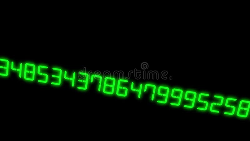 Digital Number 1 Line Random Number 7 Segment Background Motion ...